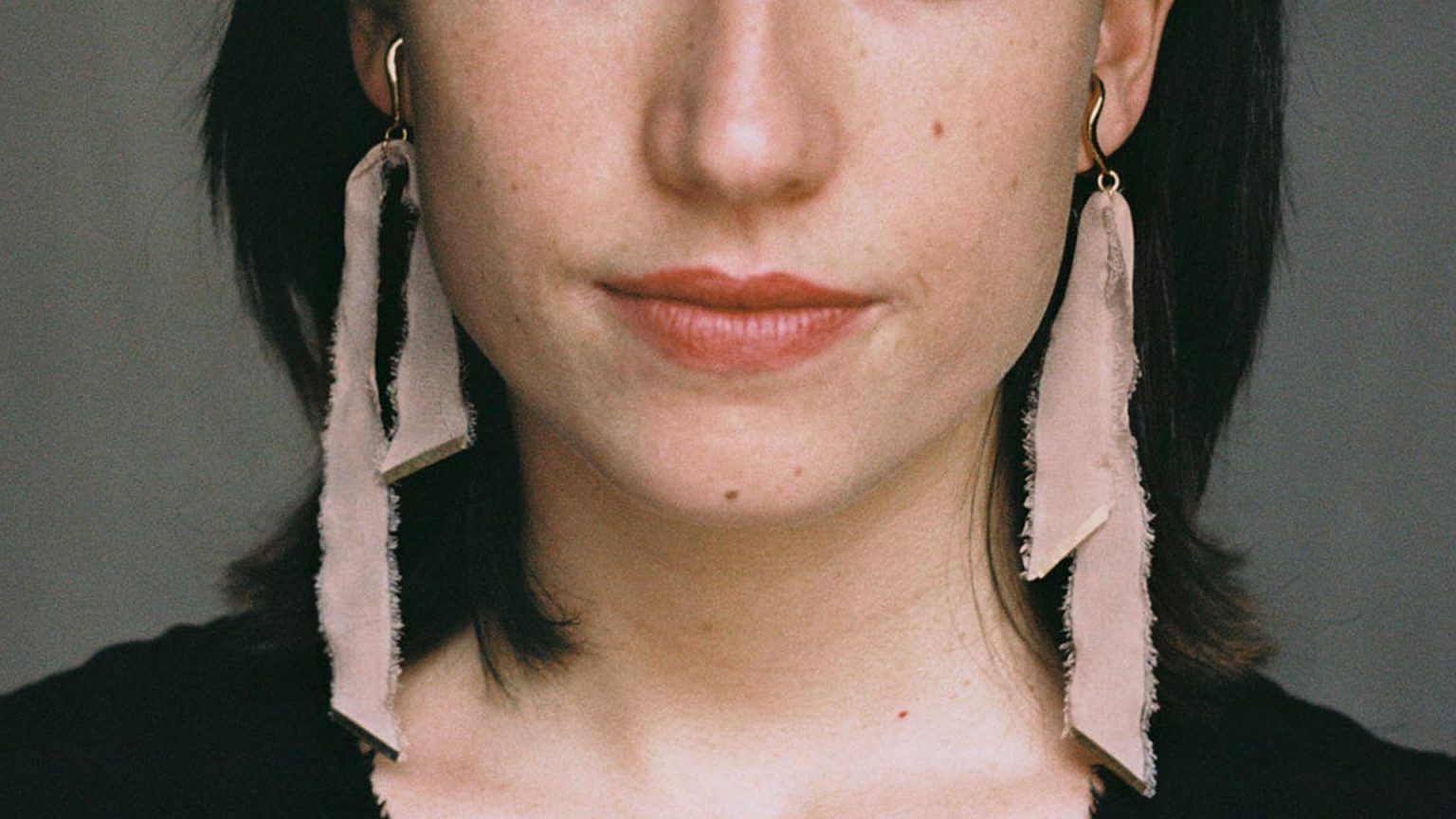 Pale Pink Silk Earrings