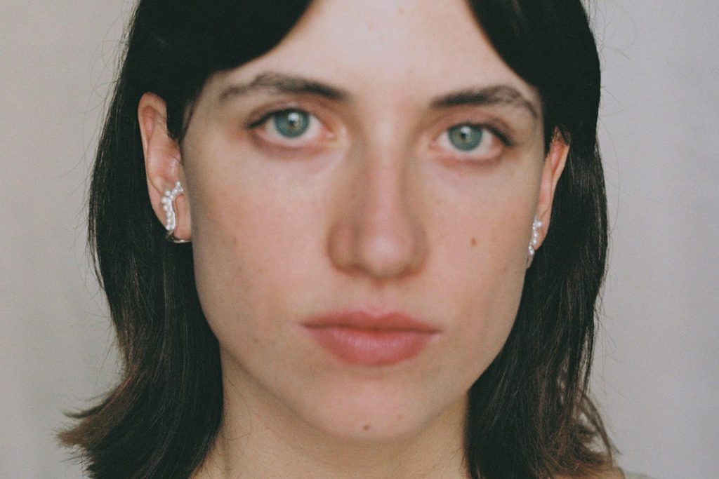 Pearled Wave Silver Earrings